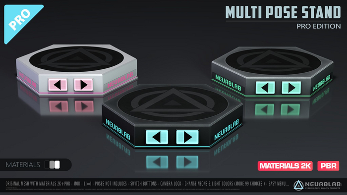 Second Life Marketplace - MULTI POSE STAND (PRO Edition +PBR) [NeurolaB ...